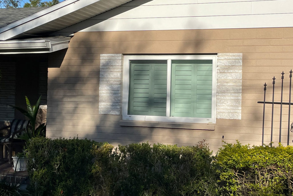 Mid-Century Masonry Faux Shutter Accents - Jasongraphix